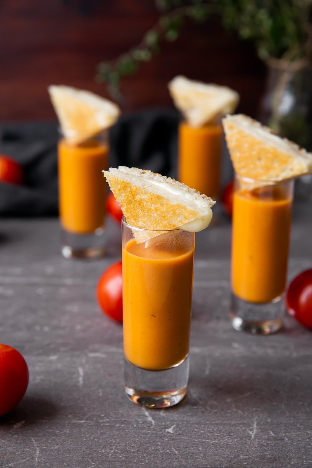 Grilled Cheese & Tomato Bisque Shooters - Broma Bakery