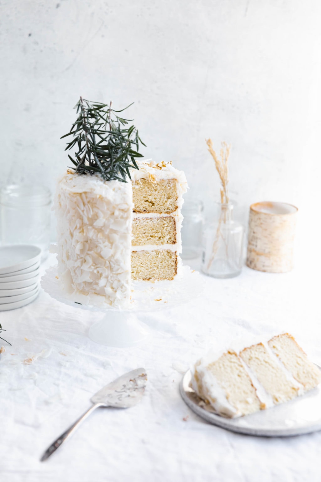 Christmas Coconut Cake Recipe | Moist & Fluffy Coconut Cake