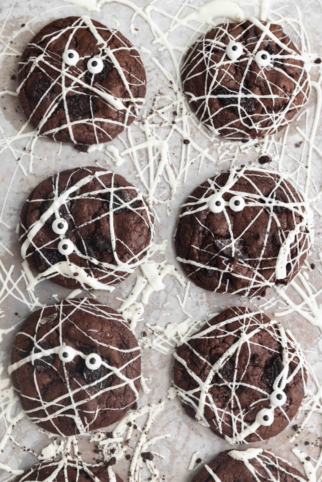 Double Chocolate Spiderweb Cookies - Broma Bakery