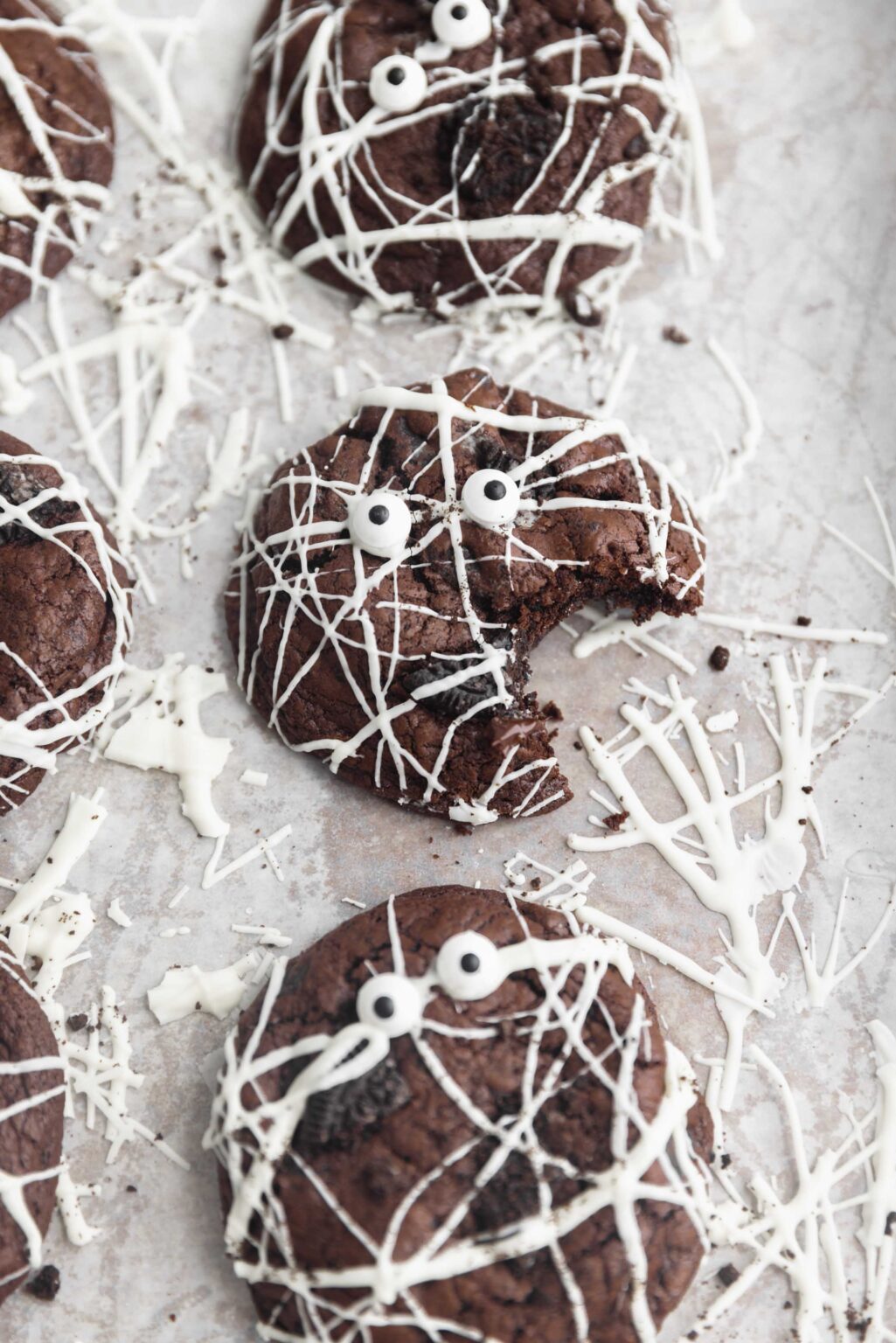 Double Chocolate Spiderweb Cookies - Broma Bakery